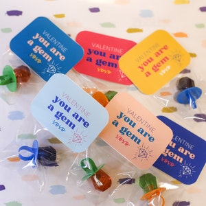 Ring Pop Valentine Card / You’re a Gem / Classroom Valentine / DIGITAL ...