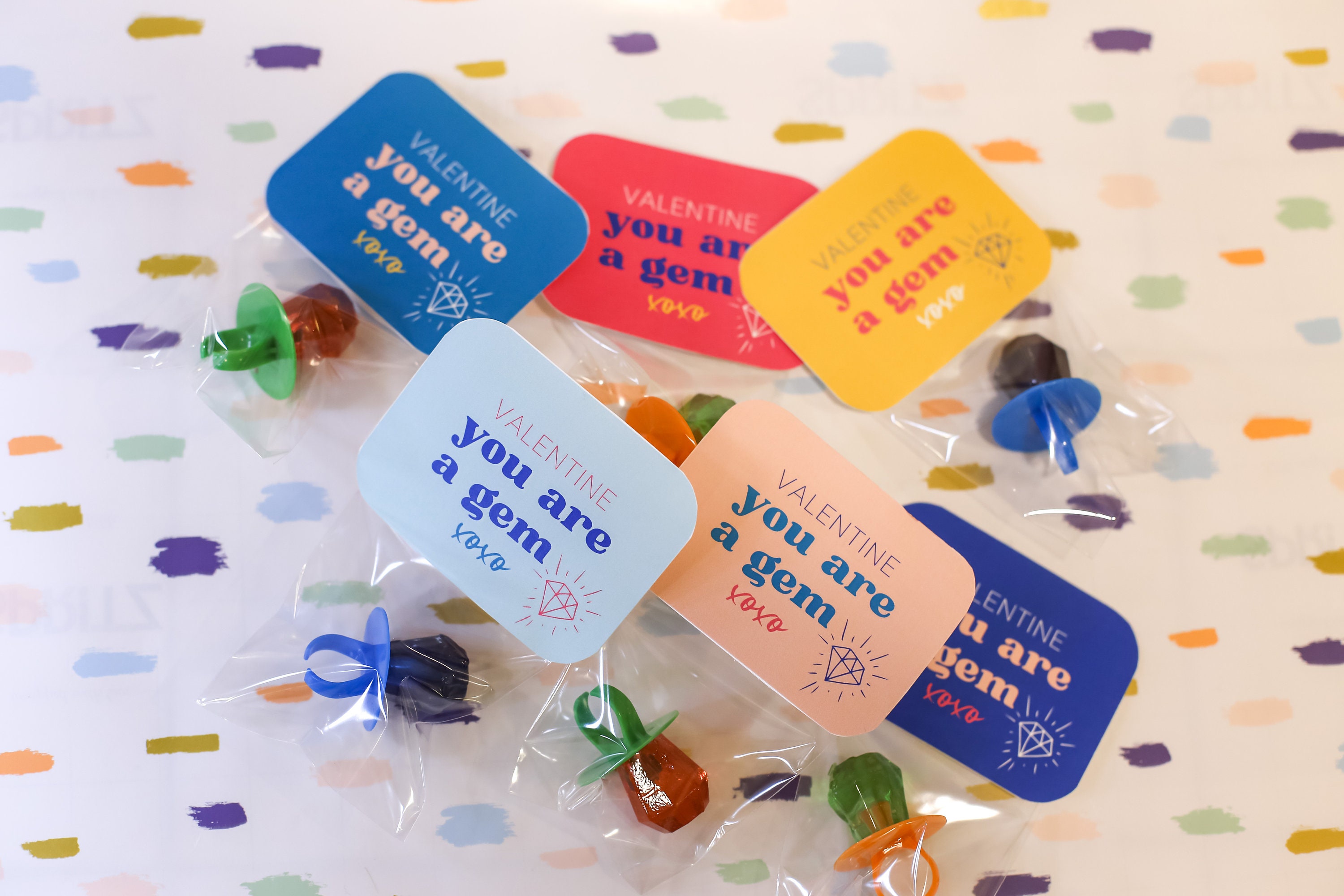 Ring Pop Valentine Card / Youre a Gem / Classroom Valentine / - Etsy