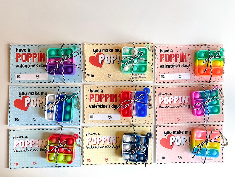 Pop It Valentine Card / Classroom Valentines / DIGITAL | Etsy