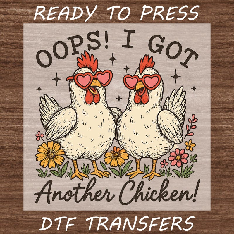 Chicken Heat Transfer - Etsy