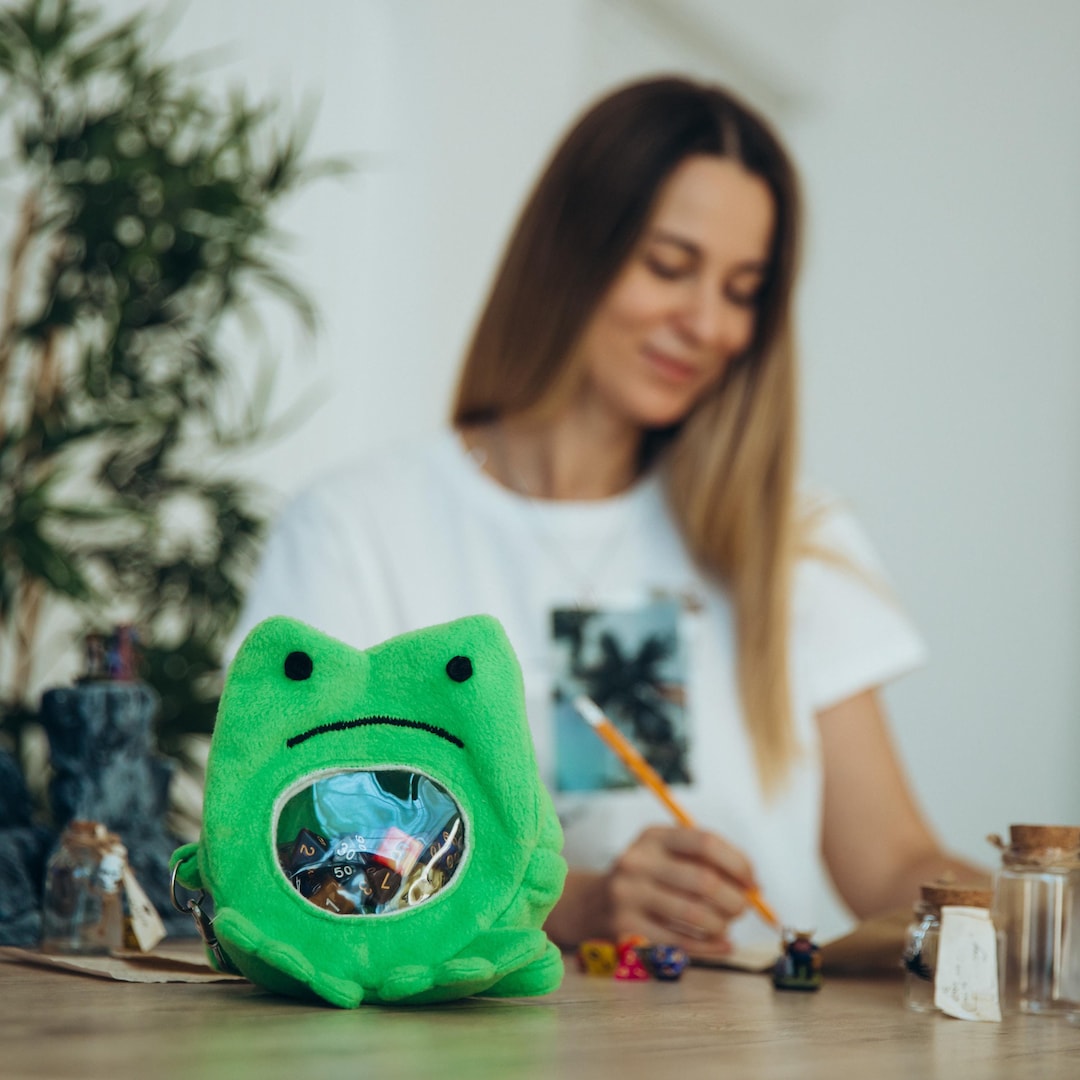 Kawaii Cute Frog Dnd Dice Bag | Small Cute Frog Dice Pouch | Dnd Dice ...