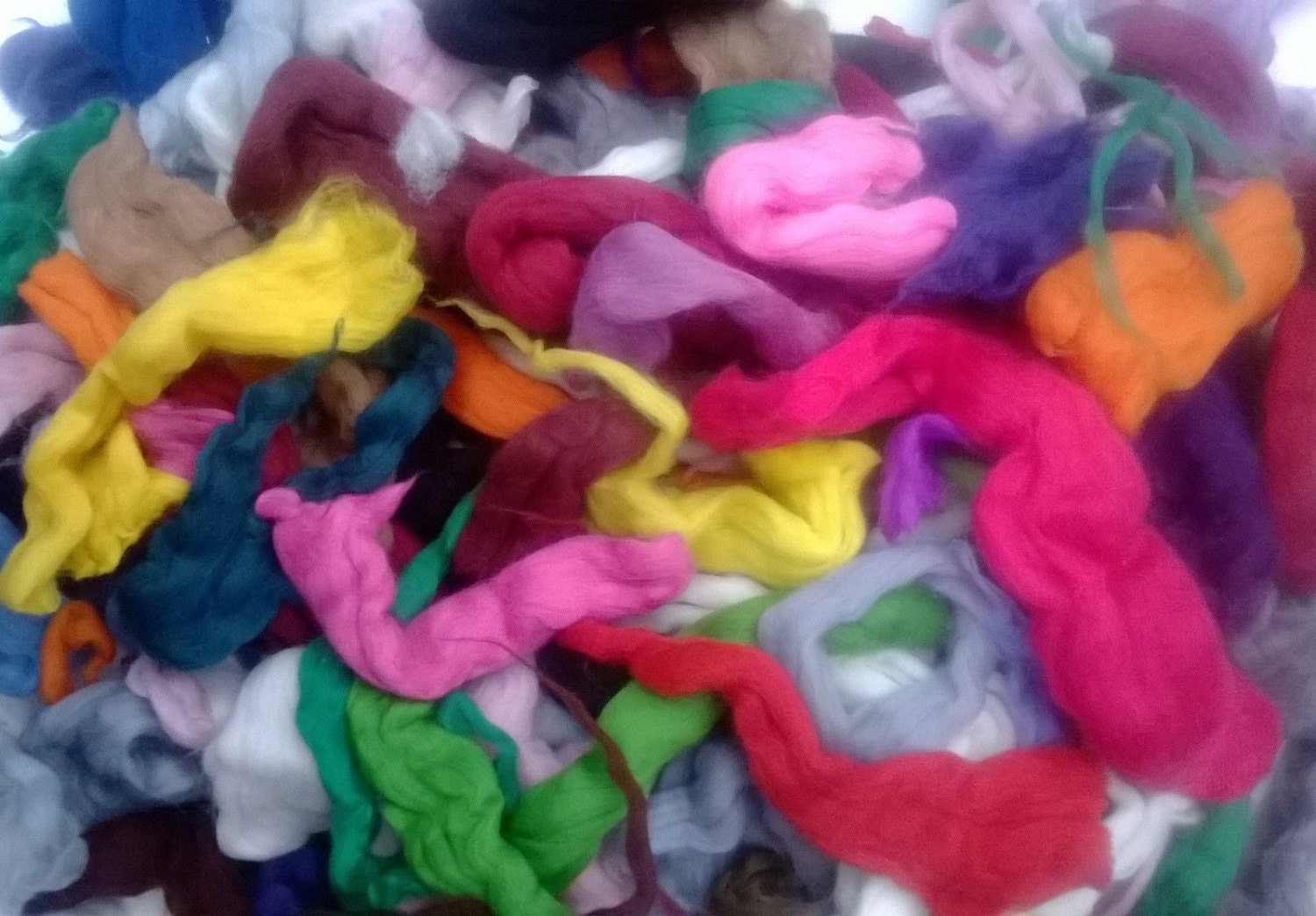 Heidifeathers Big Pack of Waste Wool Scraps and off Cuts | Etsy