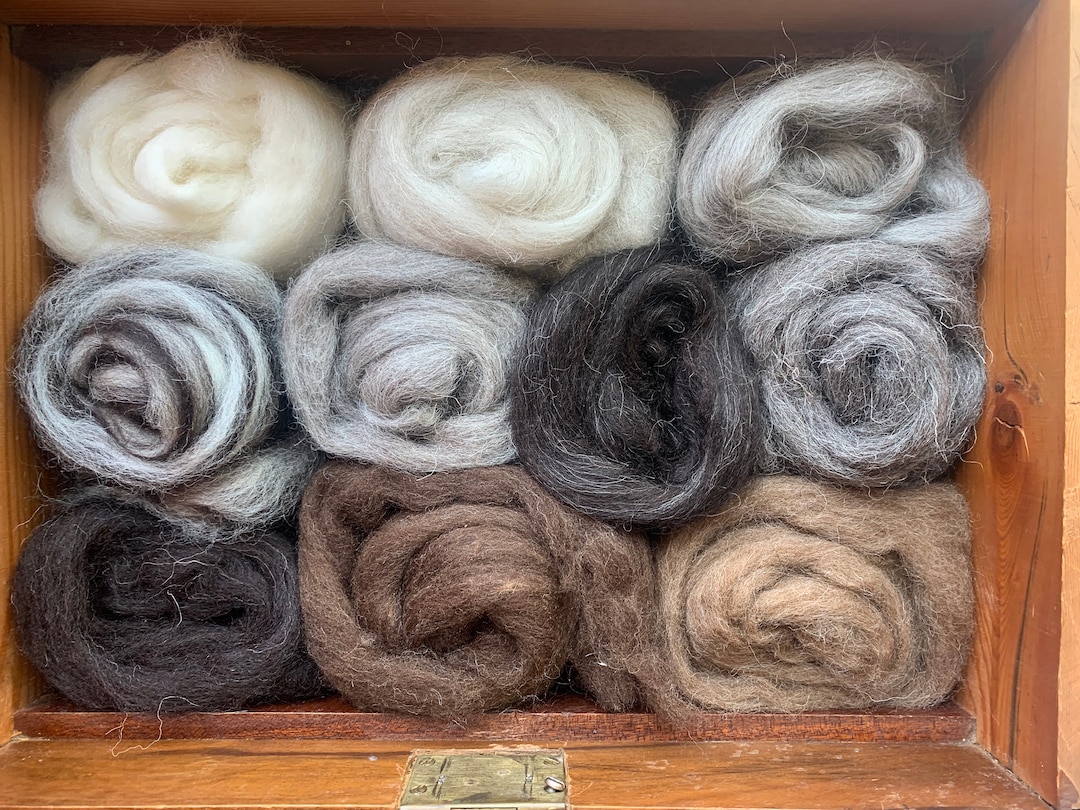 Heidifeathers Animal Mix - Natural Wool Tops / Roving 10 Types ...