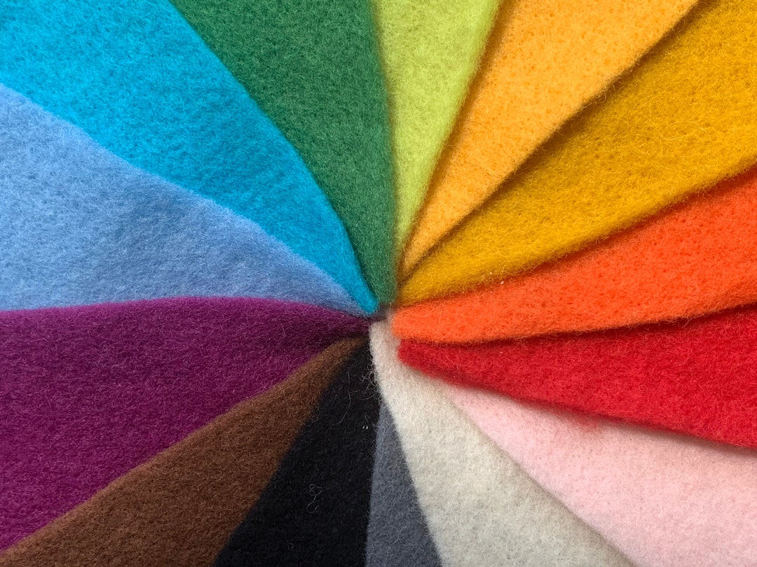 Heidifeathers Pre Felt / Prefelt 6" Squares - 100% Wool ALL 14 COLOURS ...