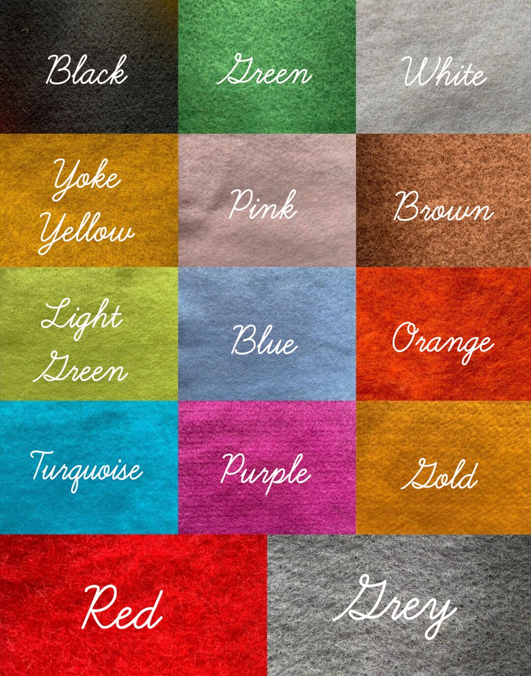 Heidifeathers 12" Pre-felt / Prefelt Squares 100% Merino Wool - Choose ...