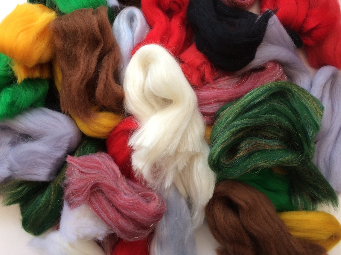 Heidifeathers Waste Wool Scraps off Cuts Felting Wool Roving | Etsy UK