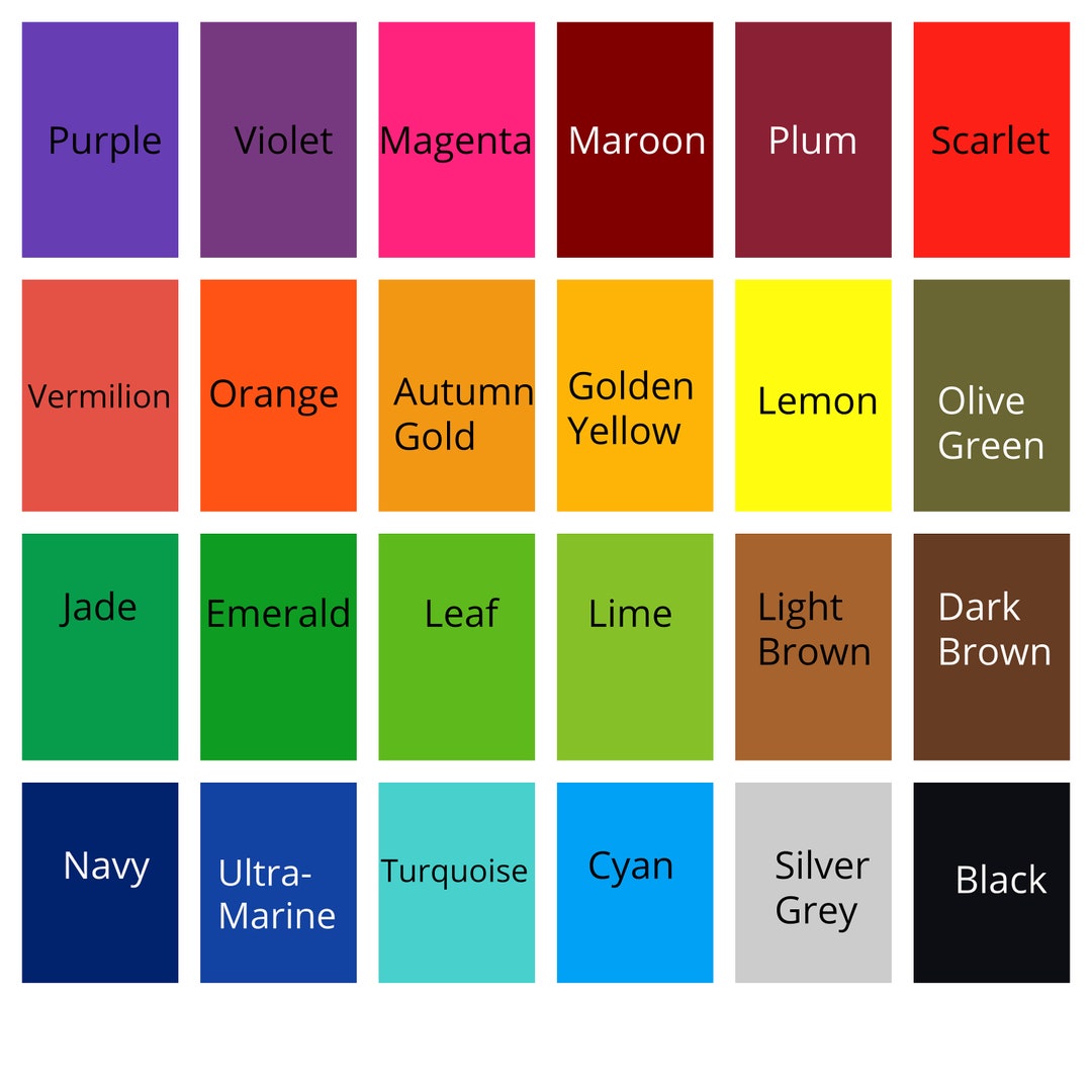 5 X All in One Acid Dye - 23 Colours to Choose From. - Etsy