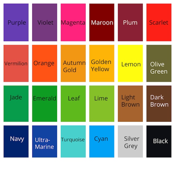 5 X All in One Acid Dye 23 Colours to Choose From. - Etsy UK