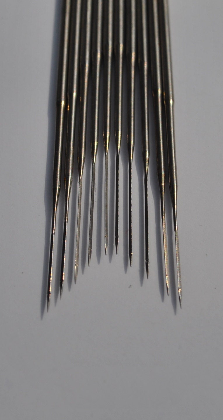 Heidifeathers 10 X 42 Gauge Crown Barbed Needles yellow Tip | Etsy