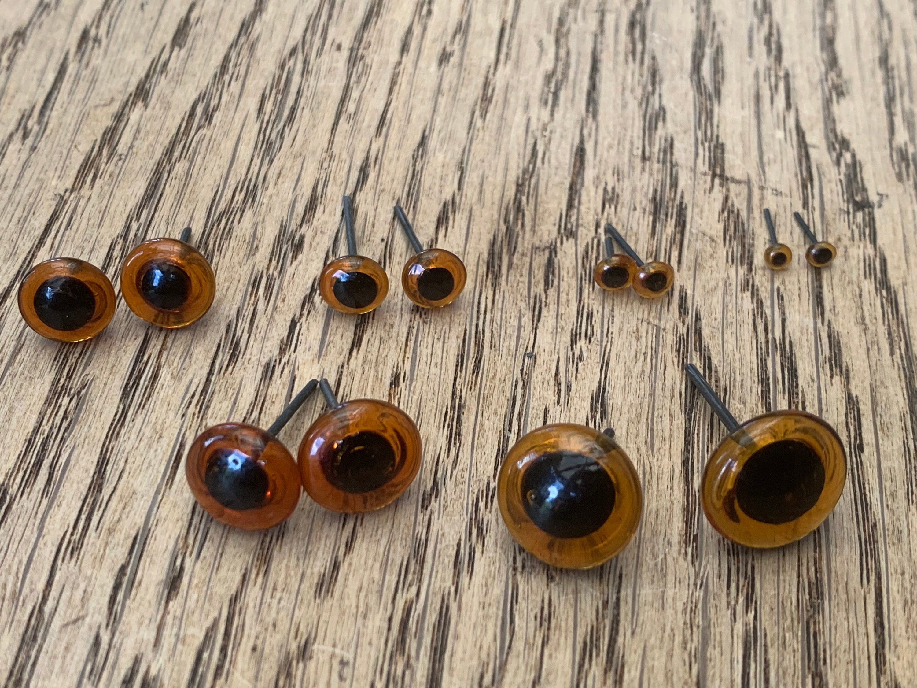 Heidifeathers Glass Eyes 10 Pairs Amber Eyes or Black Eyes - Etsy UK