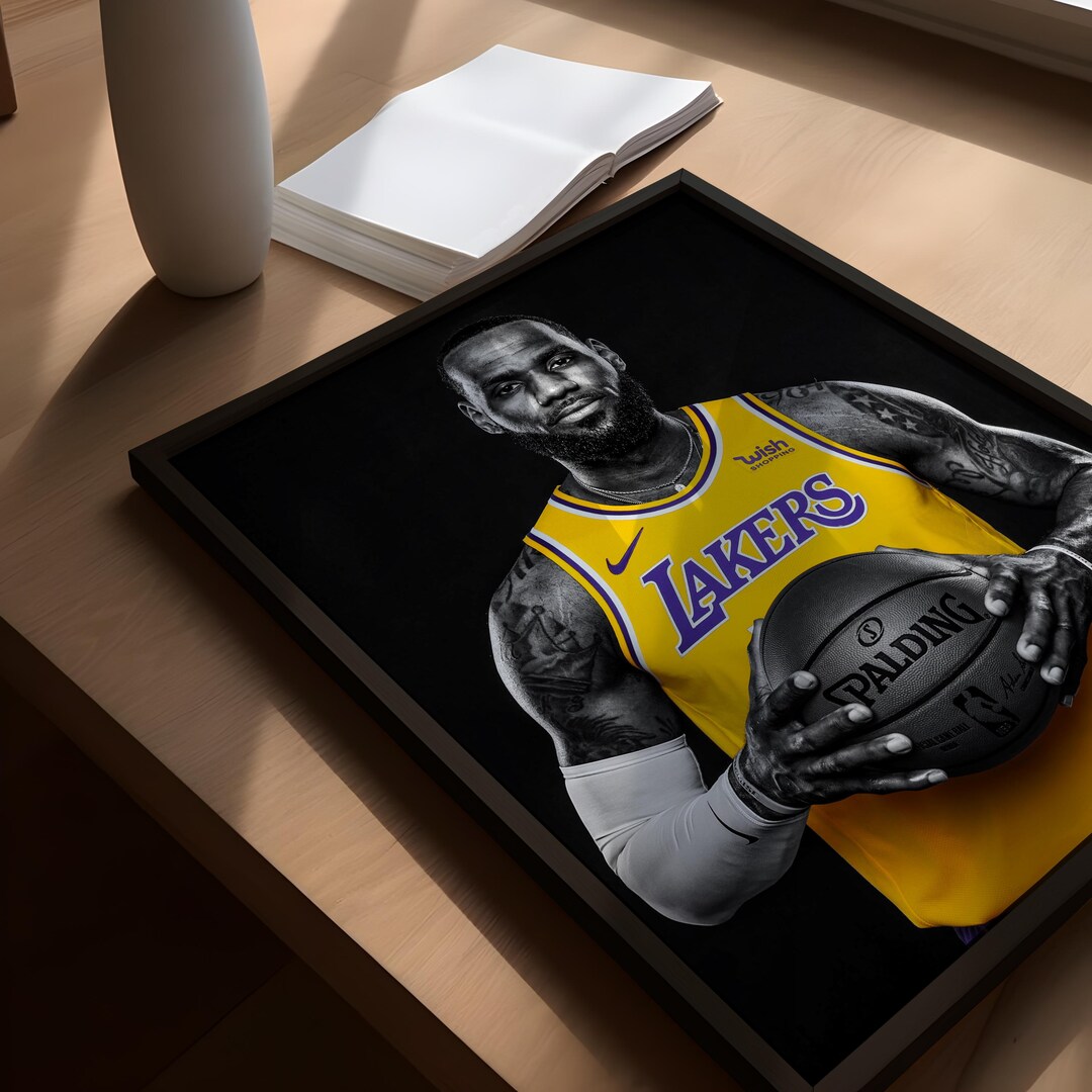 Lebron James Poster / CANVAS LA Lakers Classic Basketball Print NBA ...