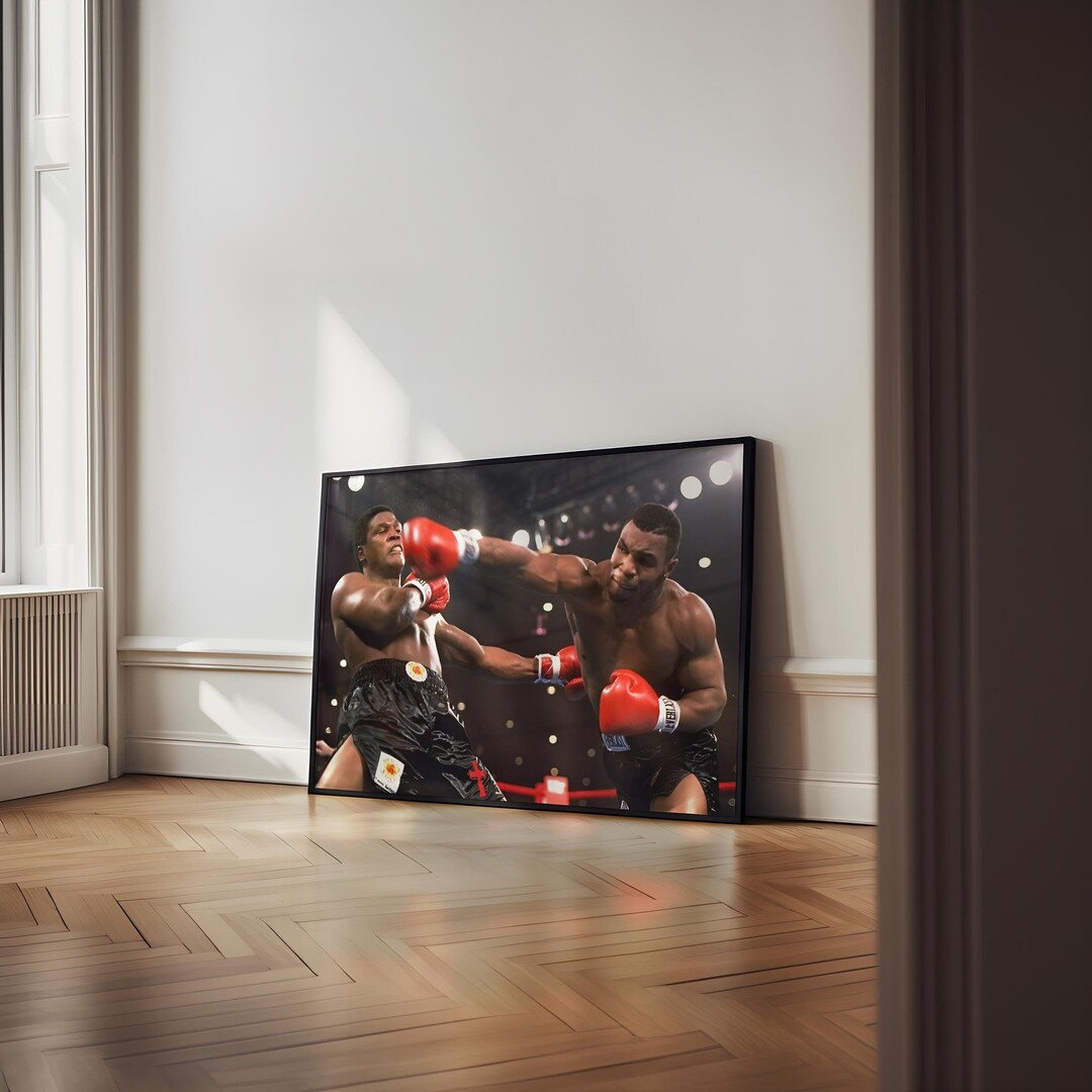 Mike Tyson Vs Trevor Berbick Classic Poster / CANVAS Mike Print Vintage ...