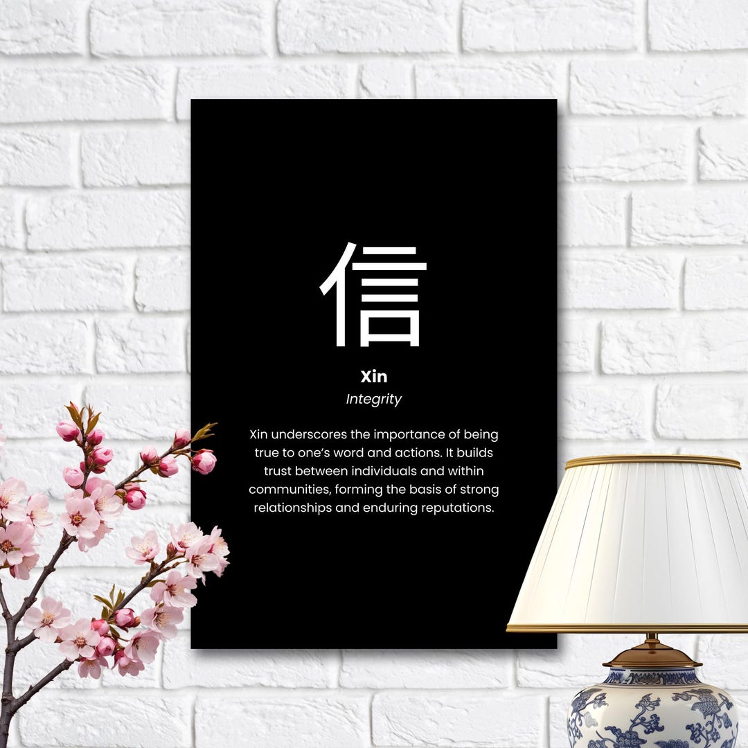 Xin - Integrity | Motivational Poster, Wall Art, Home Office, Gym ...
