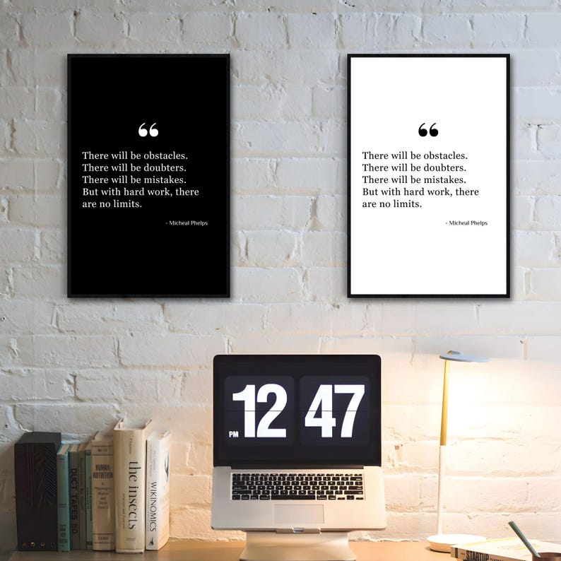 Hard Work Means No Limits - Quote | Motivational Poster, Wall Art, Home ...