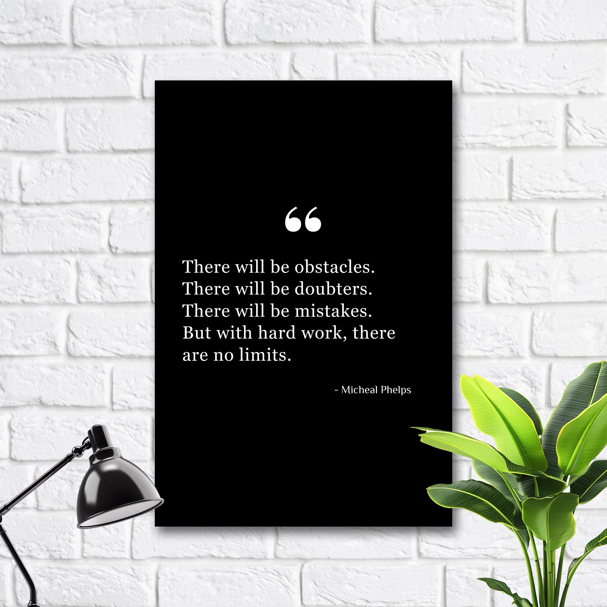 Hard Work Means No Limits - Quote | Motivational Poster, Wall Art, Home ...