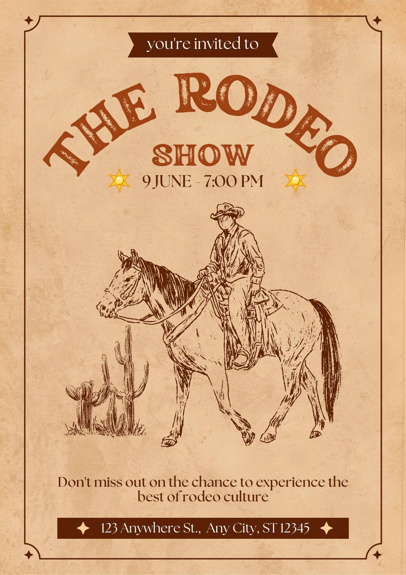 Cowboy Themed Download Customizable - Etsy