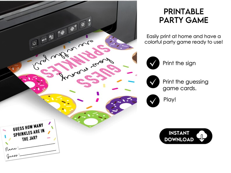 Guess How Many Sprinkles Game, Donut Baby Shower, Birthday Party ...