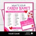 What's Your Candy Name Game, Fun Valentine's Day Printable Name Games ...