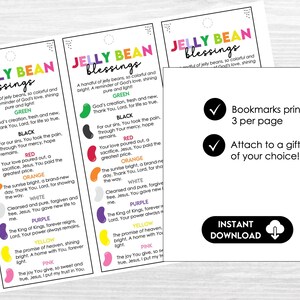Jelly Bean Prayer Bookmark, Church, School, Youth Group Tags for Easter ...
