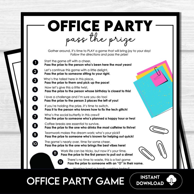 Team Building Pass the Prize - Etsy