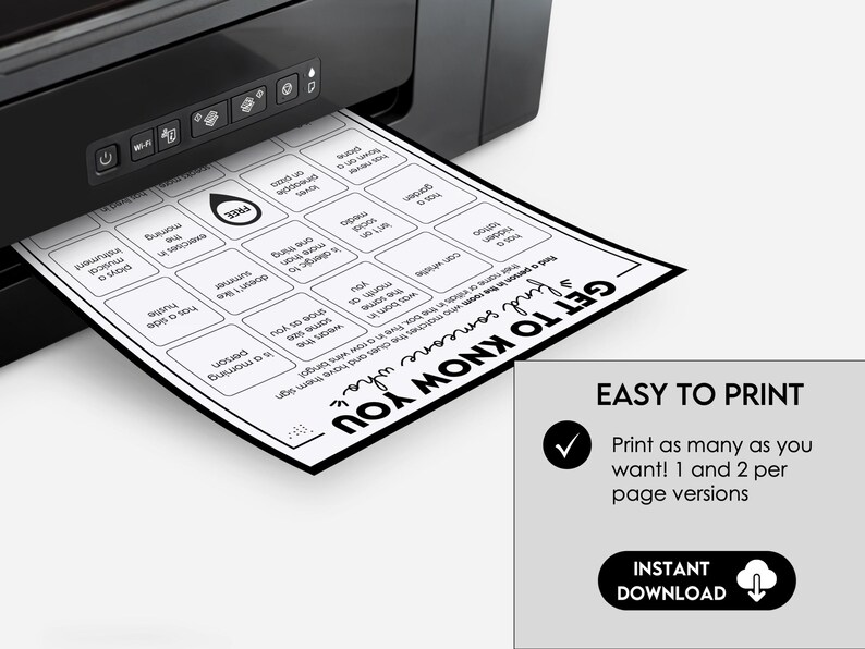 Find the Guest Bingo Game, Icebreaker Party Game, Fun Work Game, Group ...