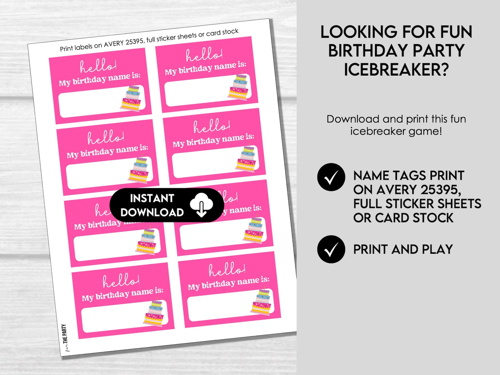 Birthday Name Game, Printable Birthday Game, What's Your Birthday Name ...