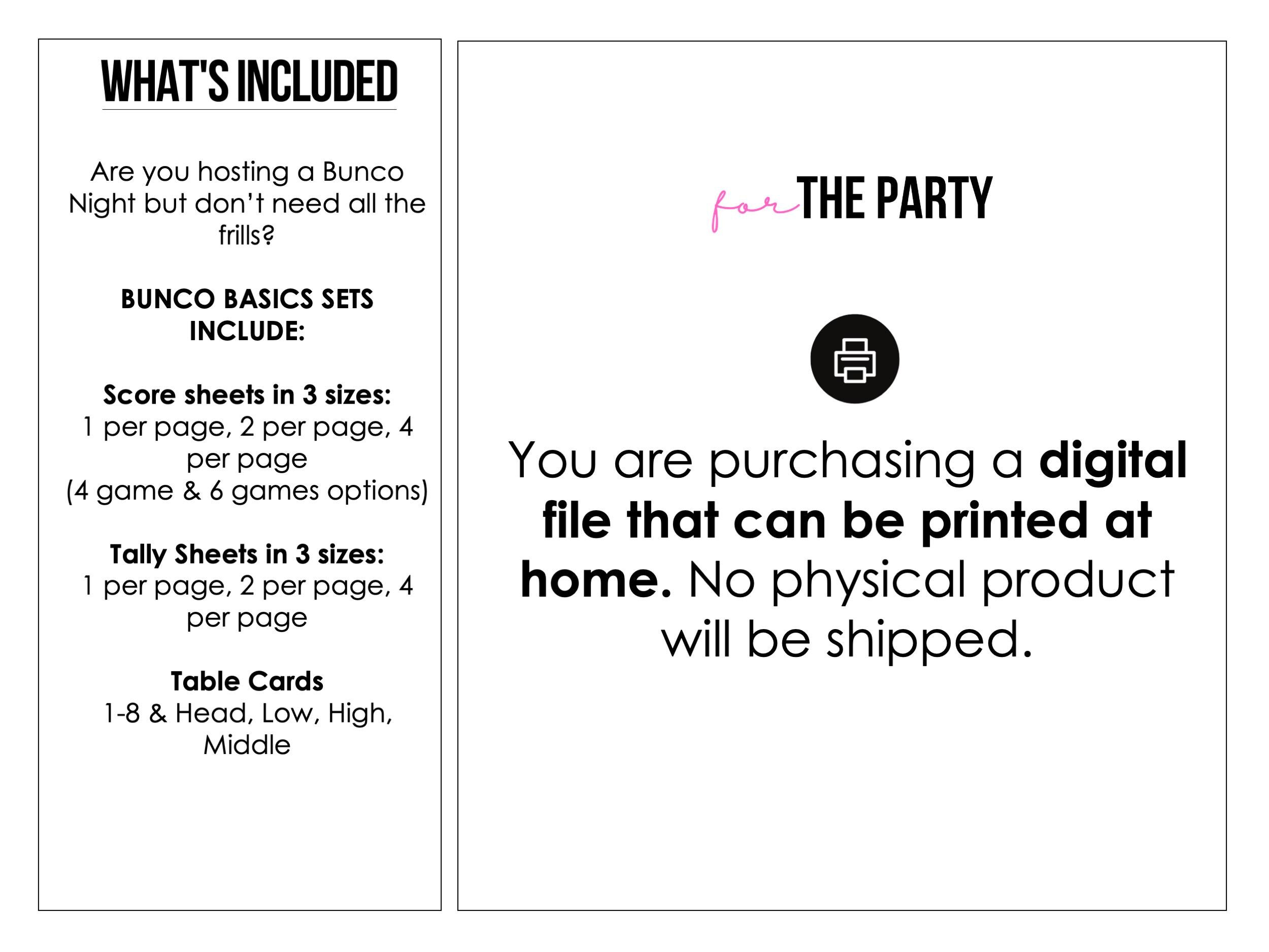 Easter Bunco Score Card Set - Spring Bunny Bunco - Tally Sheets and ...