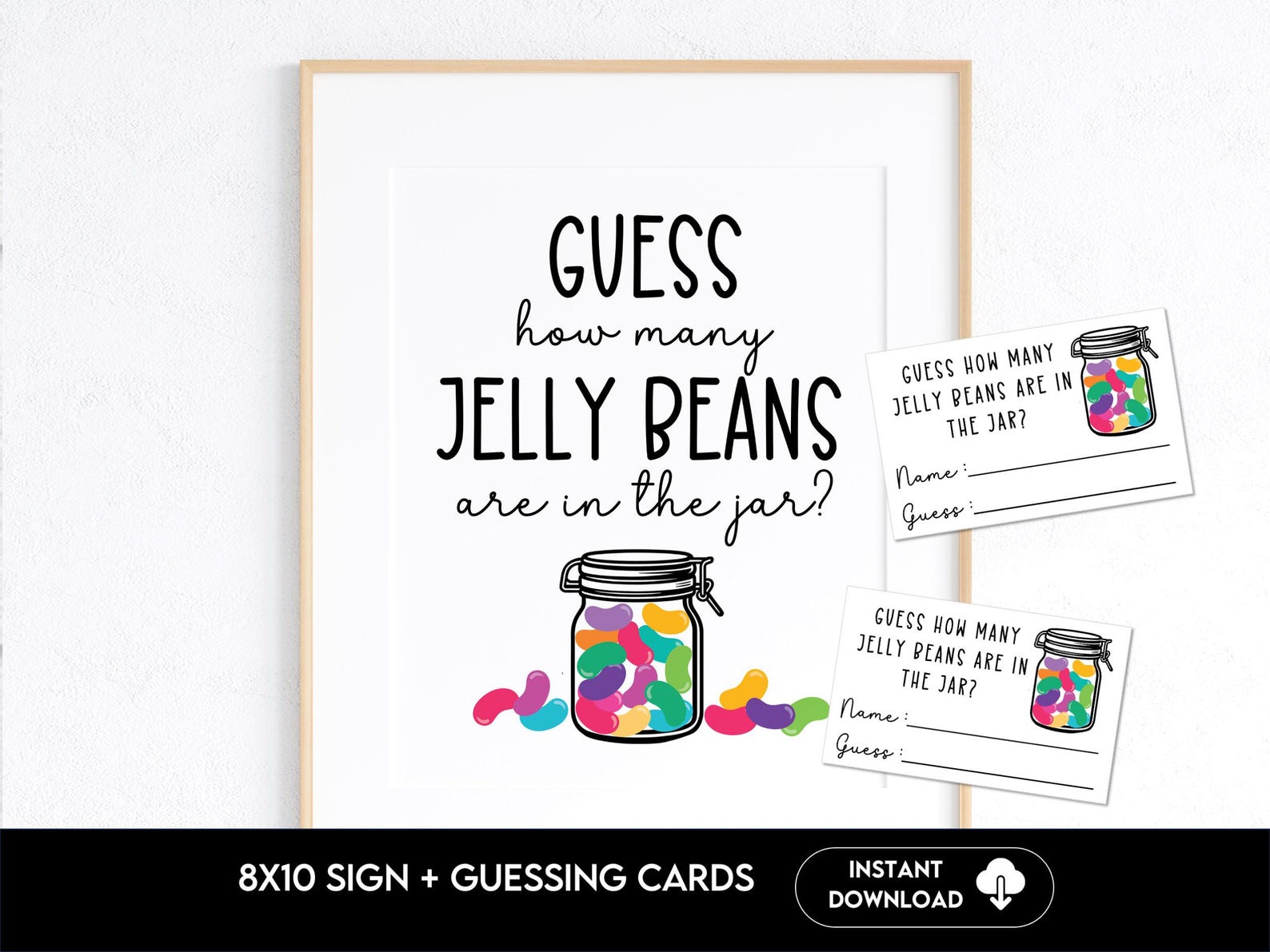 Guess How Many Jelly Beans - Easter Game, Birthday Party Game, Shower ...