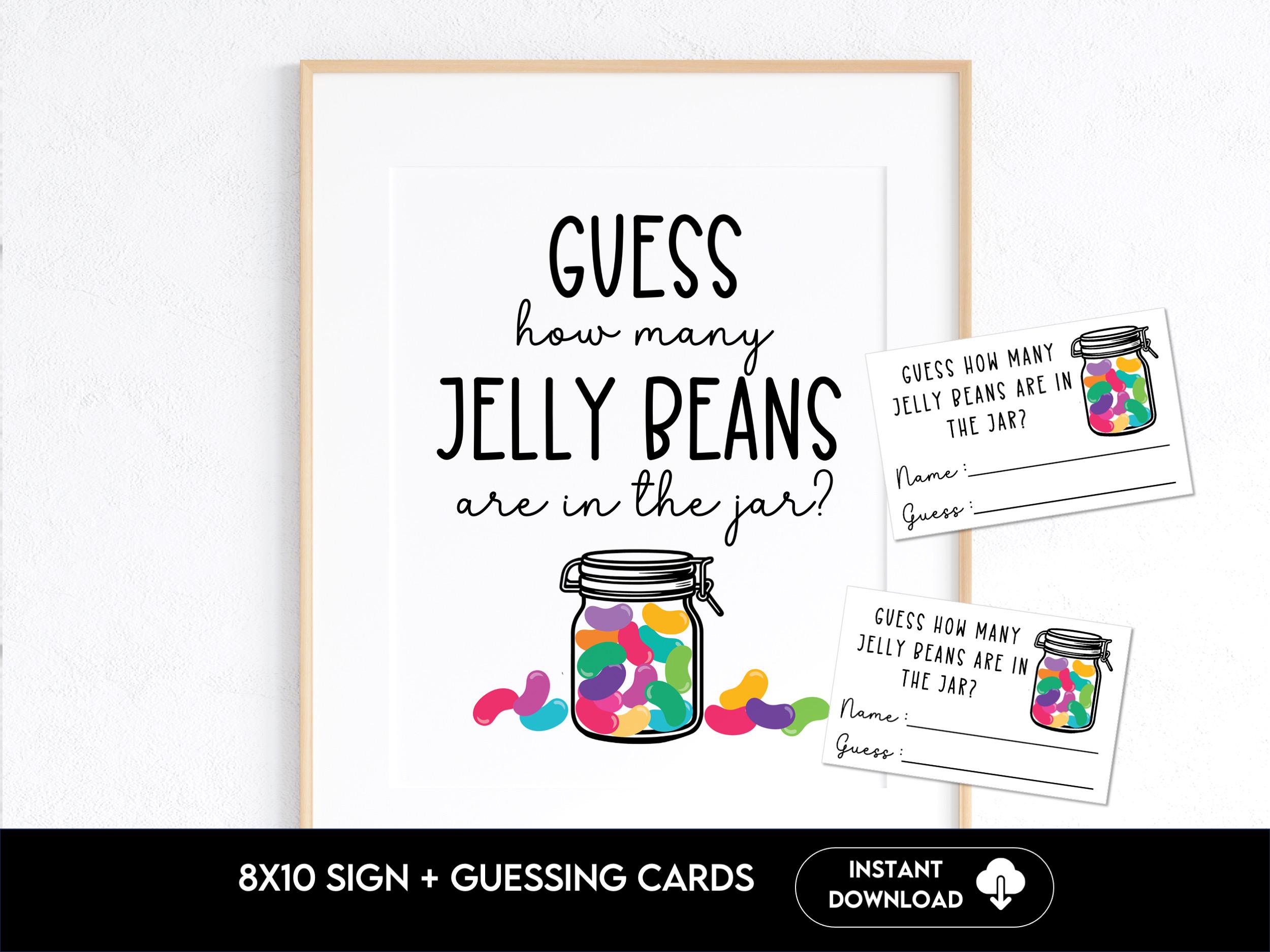 Guess How Many Jelly Beans - Easter Game, Birthday Party Game, Shower ...