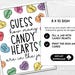 Guess How Many Candies Party Game, Valentine's Day Candy Game ...