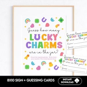 Guess How Many Lucky Charms - St. Patrick's Day Game, Party Game ...