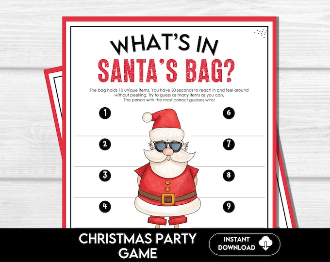 What's in Santa's Bag Game? | Christmas Party Games | Santa's Bag ...