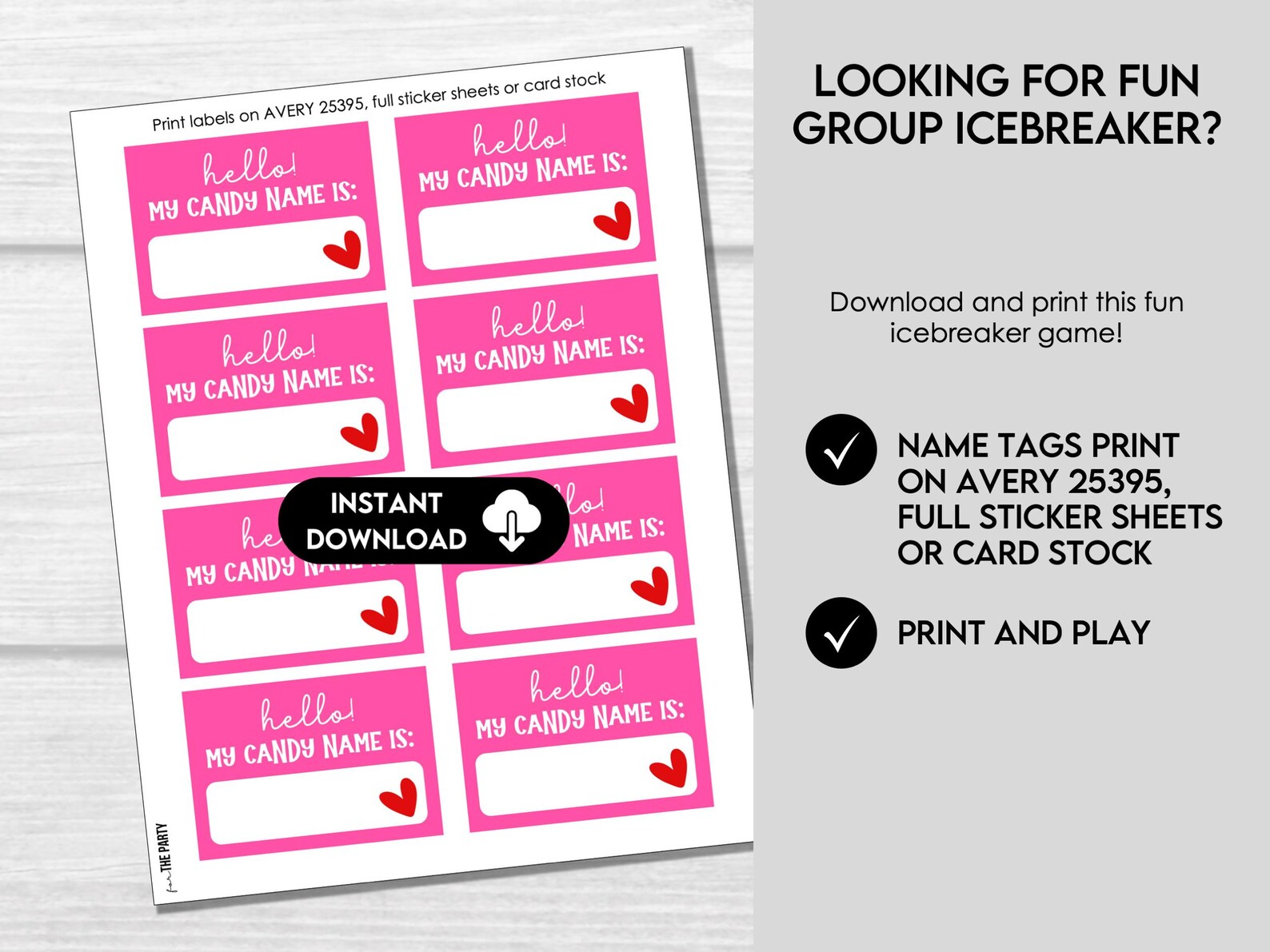 What's Your Candy Name Game, Fun Valentine's Day Printable Name Games ...