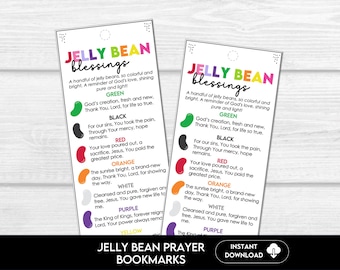 Jelly Bean Prayer Tag, Church, School, Youth Group Tags for Easter ...