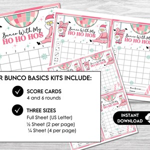 Christmas With My Ho Ho Hos Bunco Score Sheets Printable, Funny ...