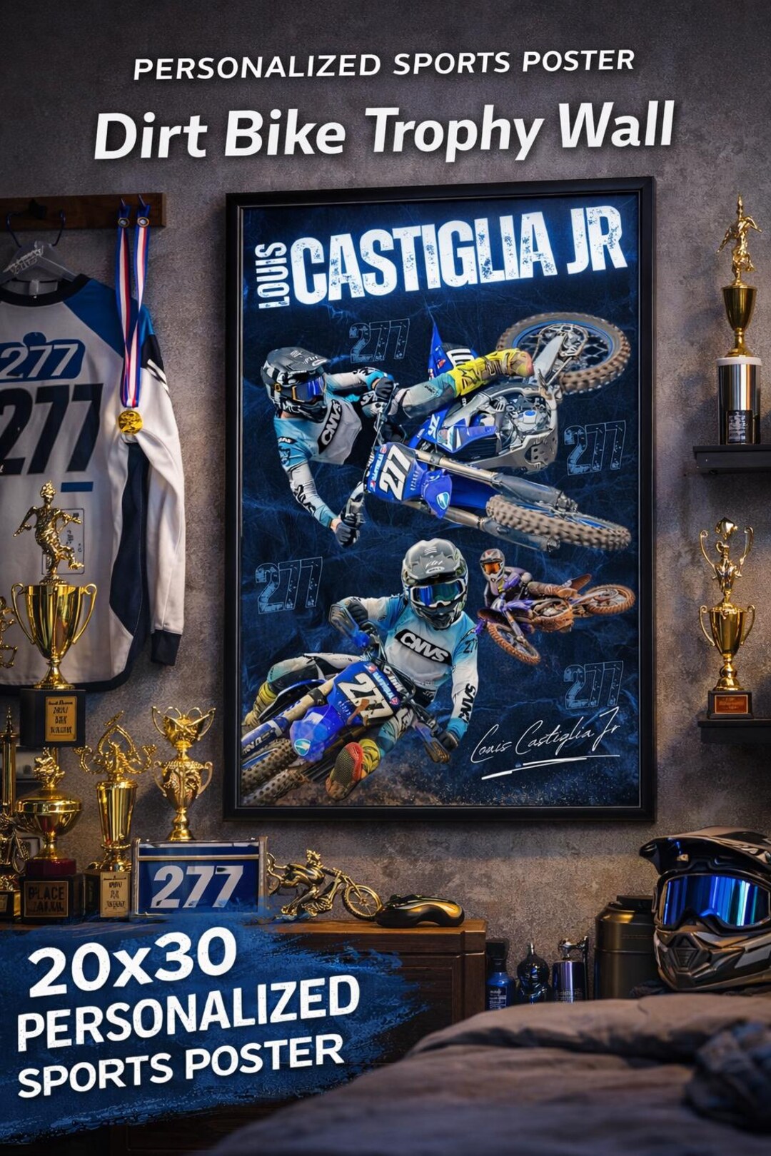 Custom Sports Poster | Personalized Athlete Art (20x30) - Etsy