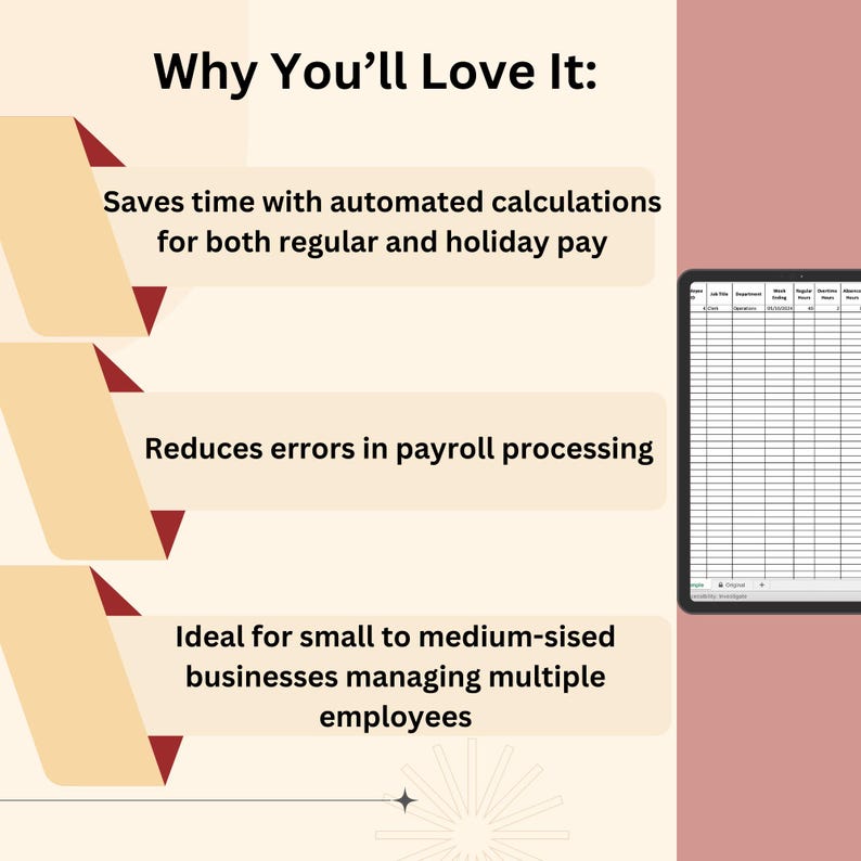 Monthly Payroll Tracker UK- Calculate Gross Salary, Overtime, Holidays ...