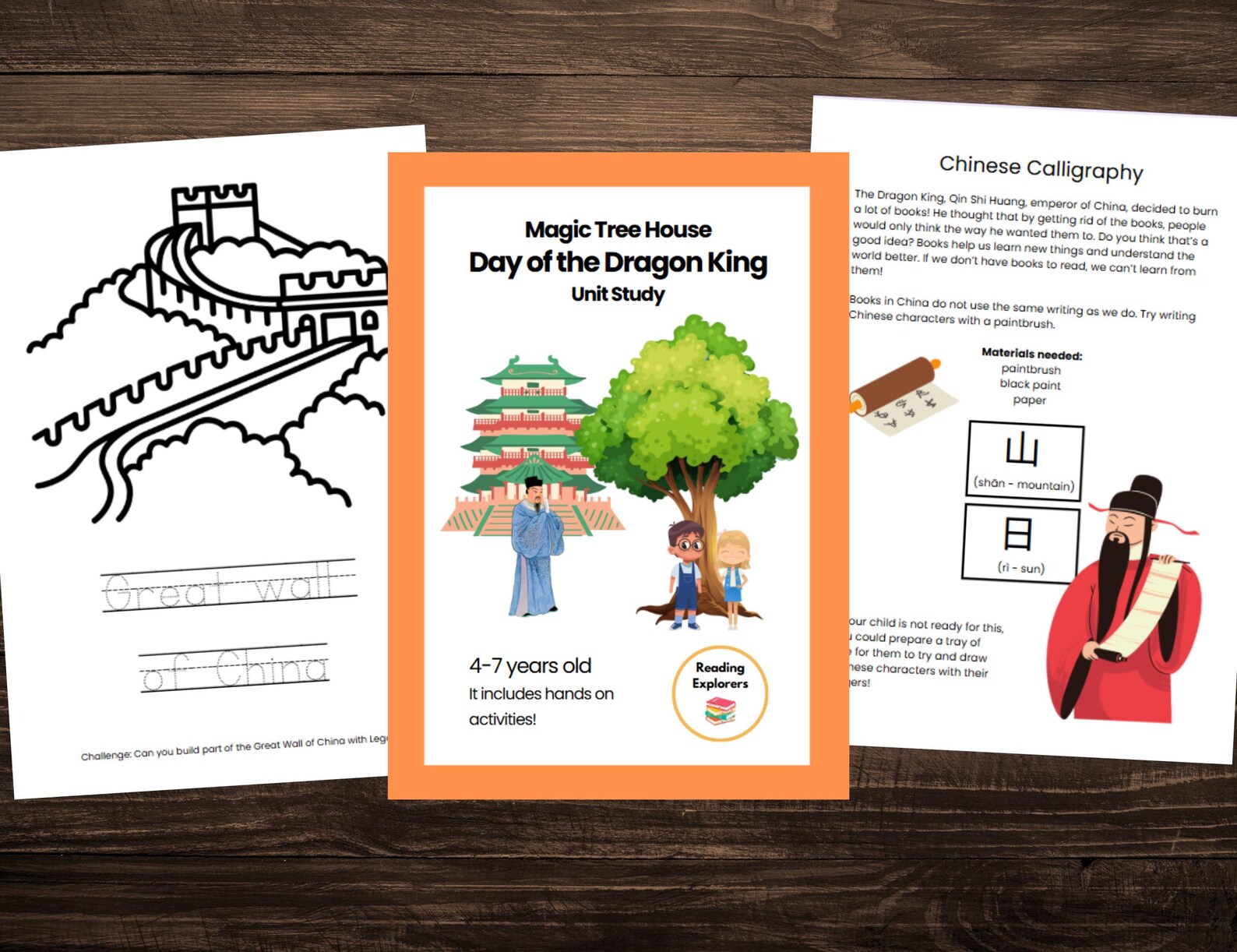 Ancient China Unit Study: Magic Tree House, Day of the Dragon King (PDF ...