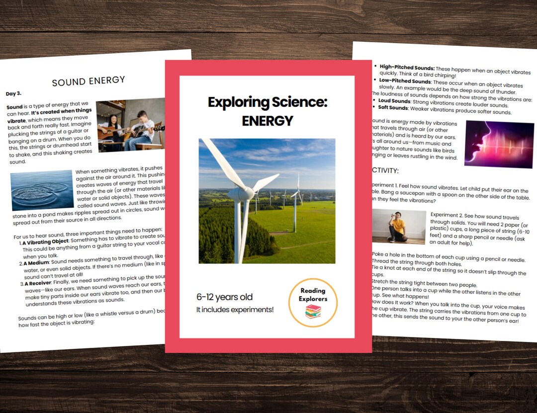 Energy | Science Unit Study | 6-12 Years Old | Reading Explorers - Etsy