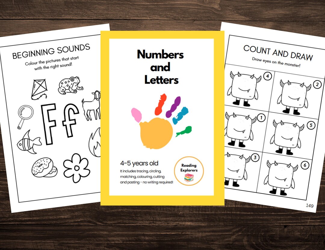 Numbers and Letters | Pre-k | Preschool | 4-5 Years Old | Homeschool ...