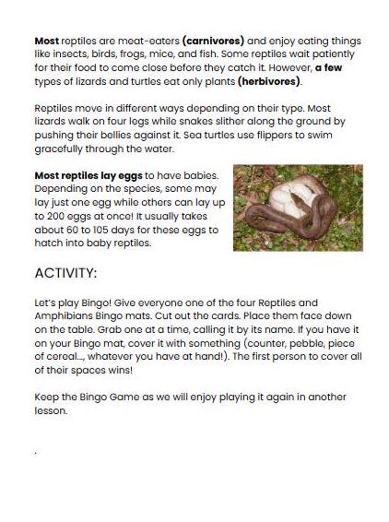 Reptiles and Amphibians | Science Unit Study | 6-12 Years Old | Reading ...