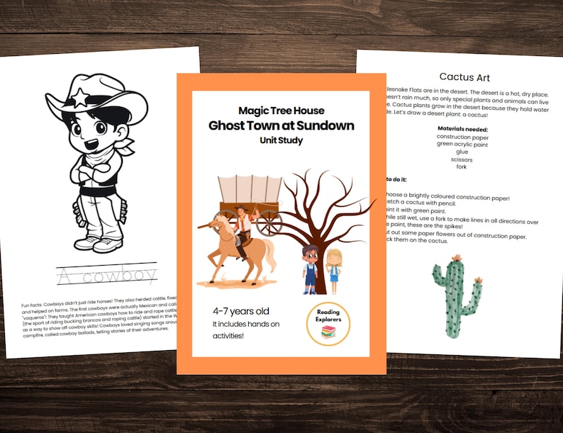 The Wild West Unit Study | Magic Tree House | Ghost at Sundown | 4-7 ...