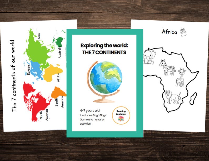 The 7 Continents of the World | Geography | 4-7 Years Old | Reading ...