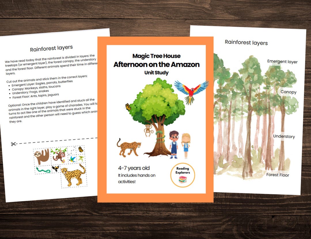 Magic Tree House: Amazon Rainforest Unit Study (PDF Download) - Etsy