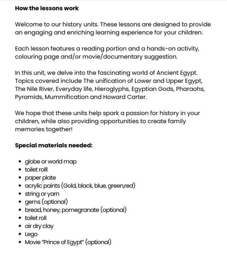 Ancient Egypt | History Unit Study | 6-12 Years Old | Family Style ...