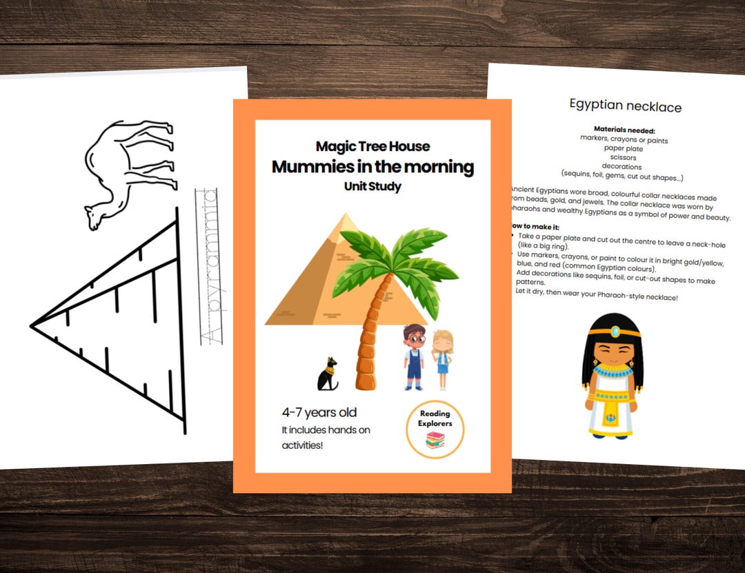 Ancient Egypt Unit Study: Magic Tree House - Mummies (PDF Download) - Etsy