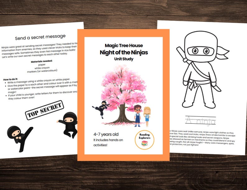 Ninja Unit Study | Magic Tree House | Night of the Ninjas | 4-7 Years ...