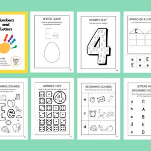 Preschool Letters and Numbers Bundle | Homeschool | Home Education ...