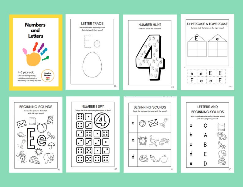 Preschool Letters and Numbers Bundle | Homeschool | Home Education ...