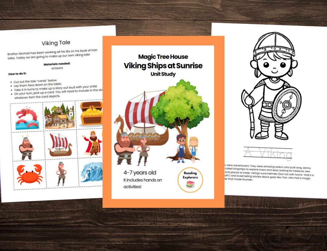 Vikings Unit Study | Magic Tree House | Viking Ships at Sunrise | 4-7 ...